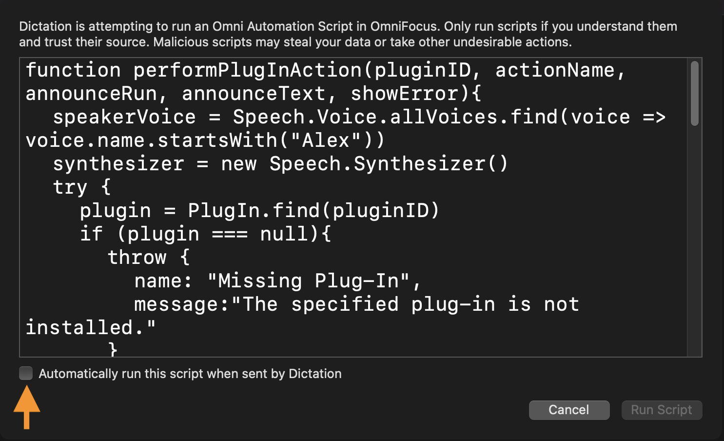 Script New Run Omni Automation Plug In Voice Control Command